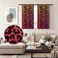 Black and Pink Leopard Print Blackout Curtains,Triple Weaved Fabric ...