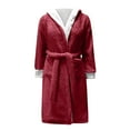 Azrian Unisex Winter Women Lengthened Plush Shawl Bathrobe Long Sleeve ...