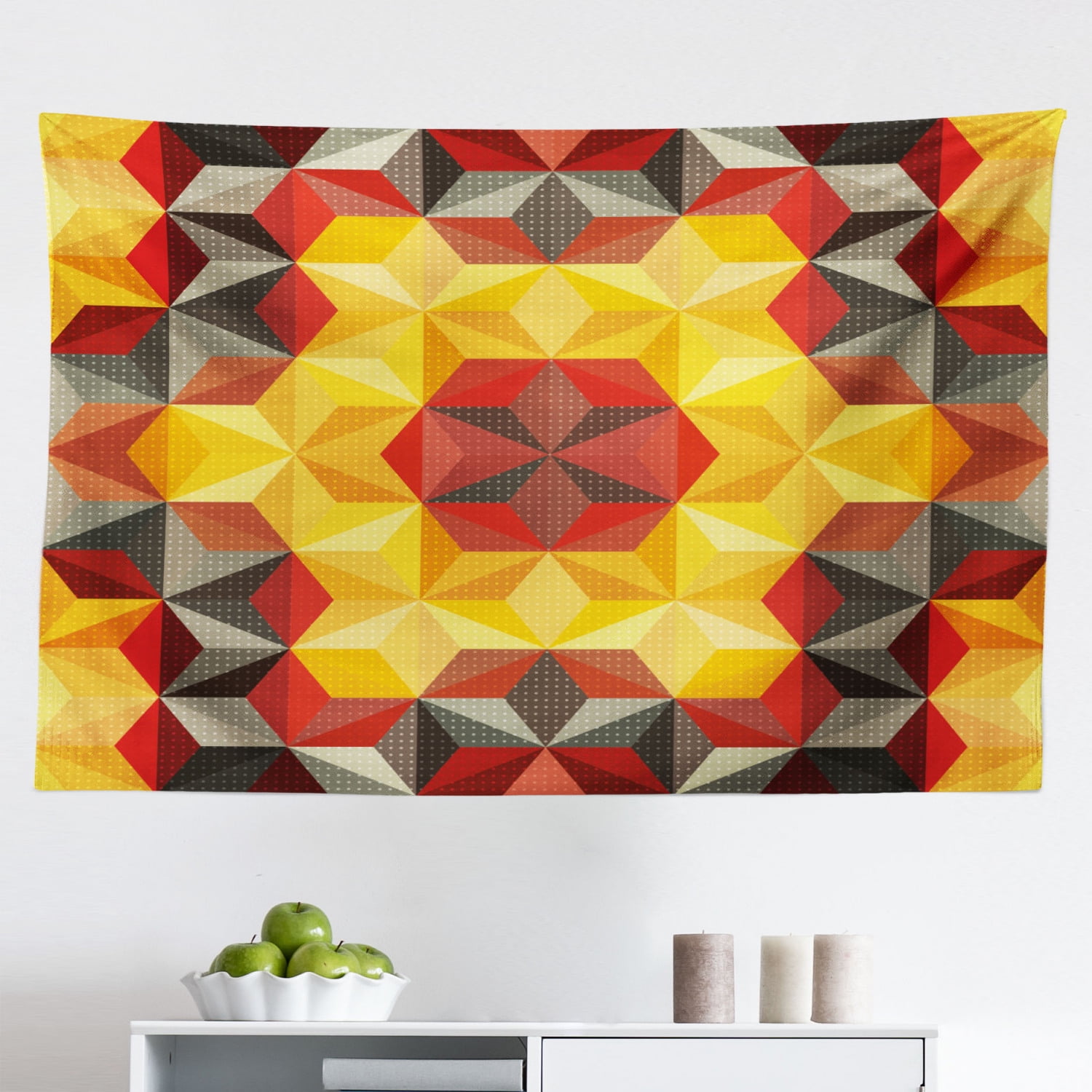 Modern Art Tapestry, Watercolored Grunge Brushstroke Expressionist ...