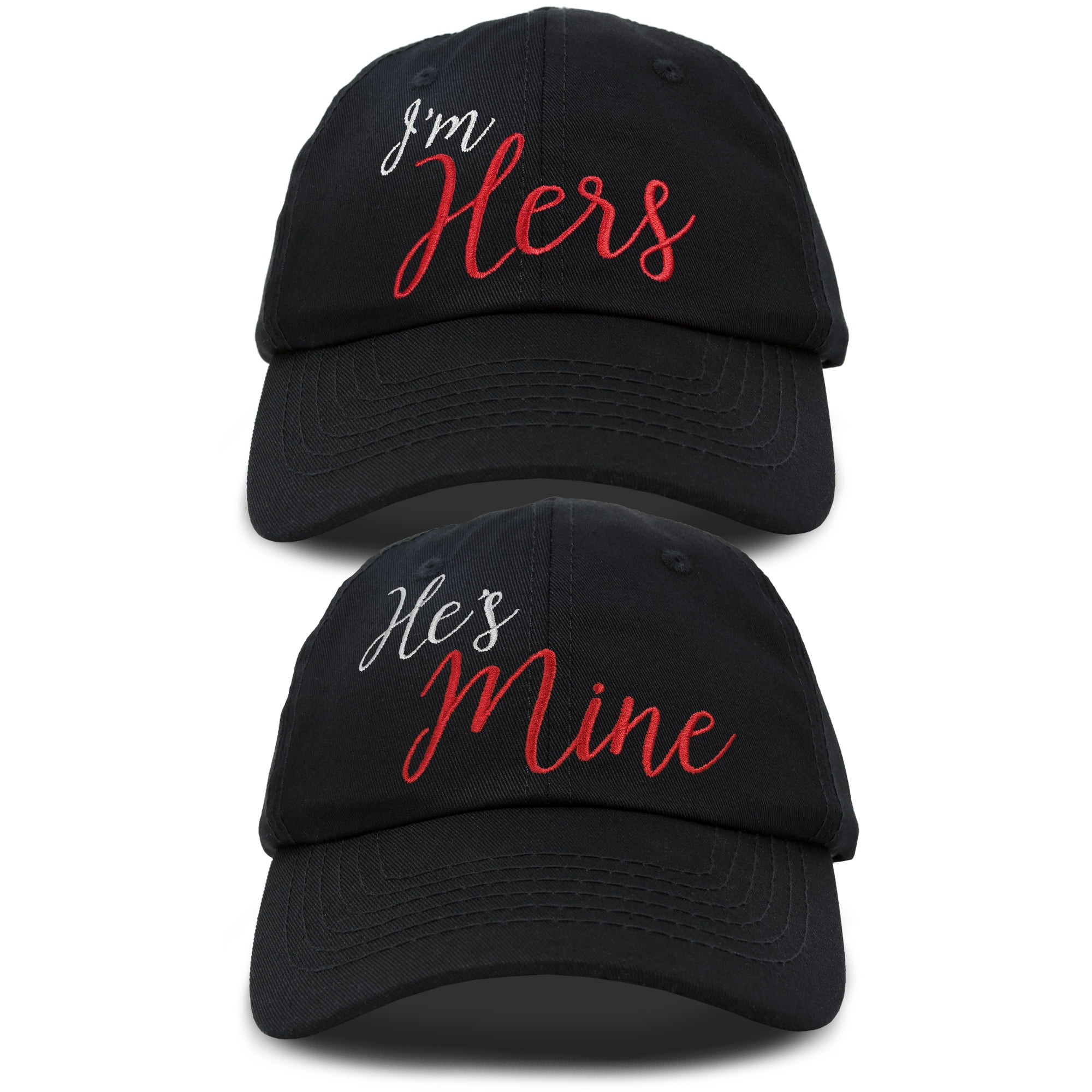 DALIX Matching His and Her Hat Set of 2 Couples Embroidered Baseball ...
