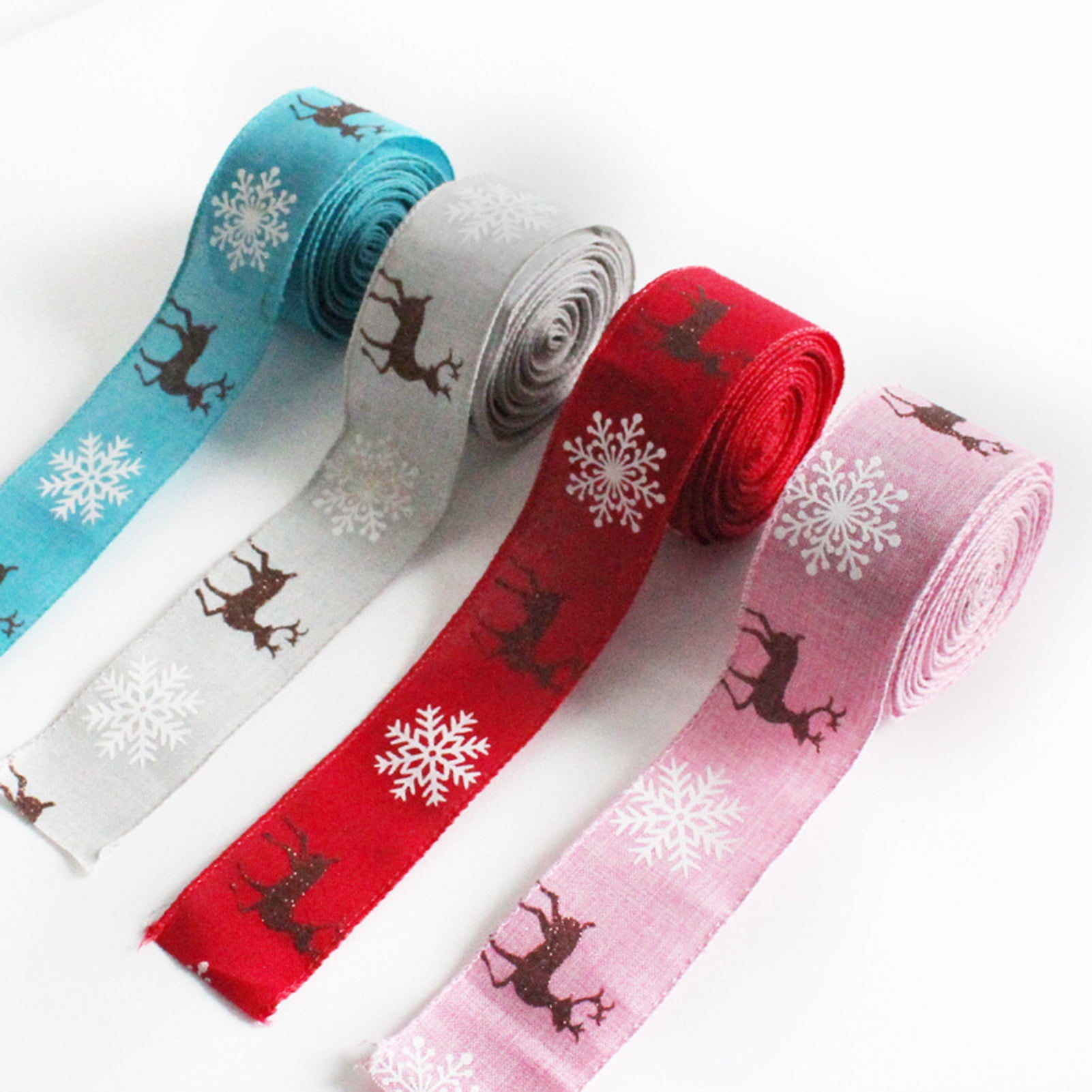 Cheer US Christmas Wired Edge Ribbon Black Red Buffalo Plaid Ribbon ...