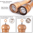 Salt and Pepper Mill Solid Wood Pepper Grinder Pepper Shaker with ...