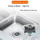 FNYKO 3-in-1 Stainless Steel Sink Aid, Kitchen Sink Drain Strainer, 304 ...