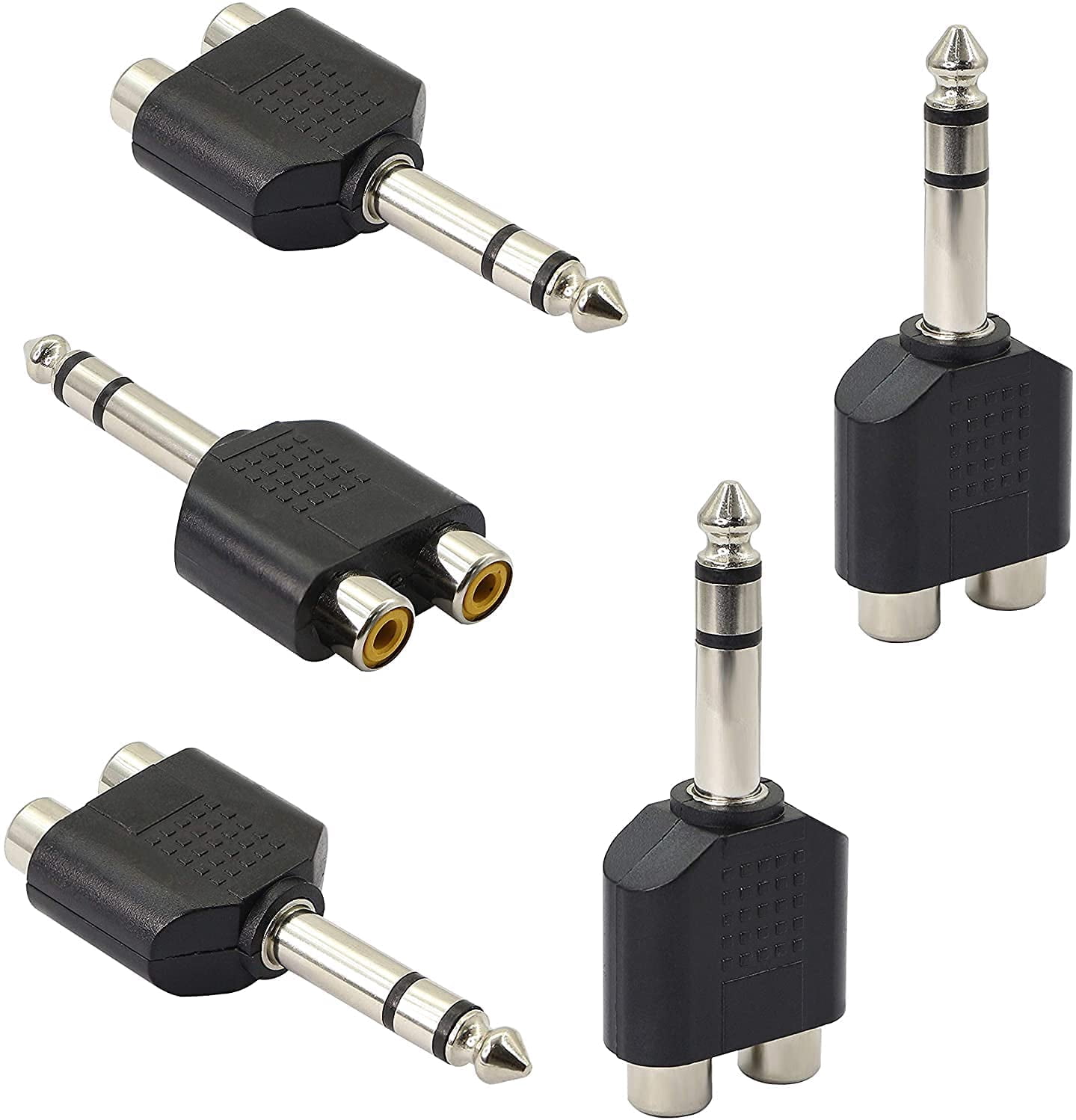czcpp-TRS 6.35mm Male to Two RCA Female Audio Heads,(1/4 Inch) 6.5mm to ...