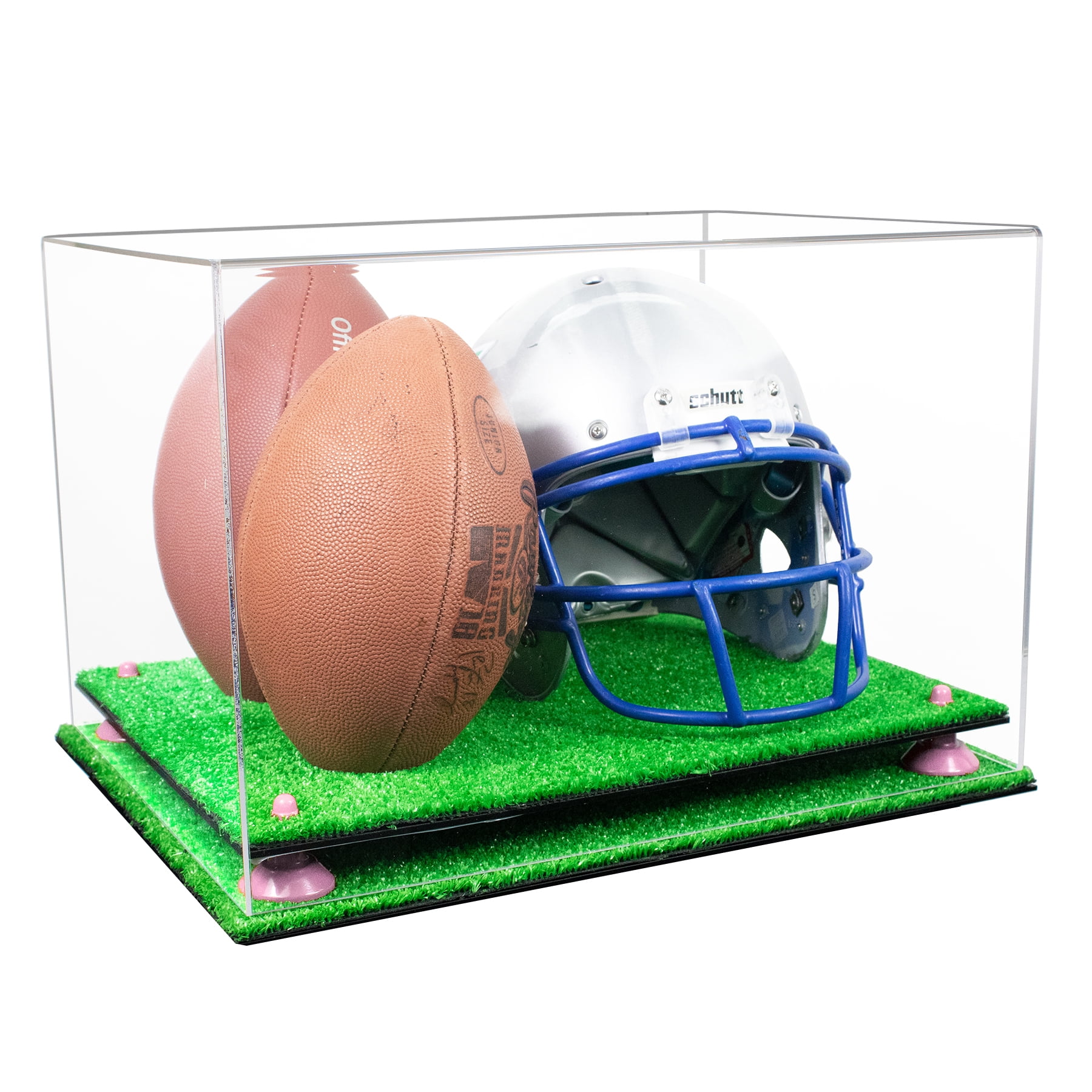 Better Display Cases Acrylic Double Football and Helmet Display Case ...