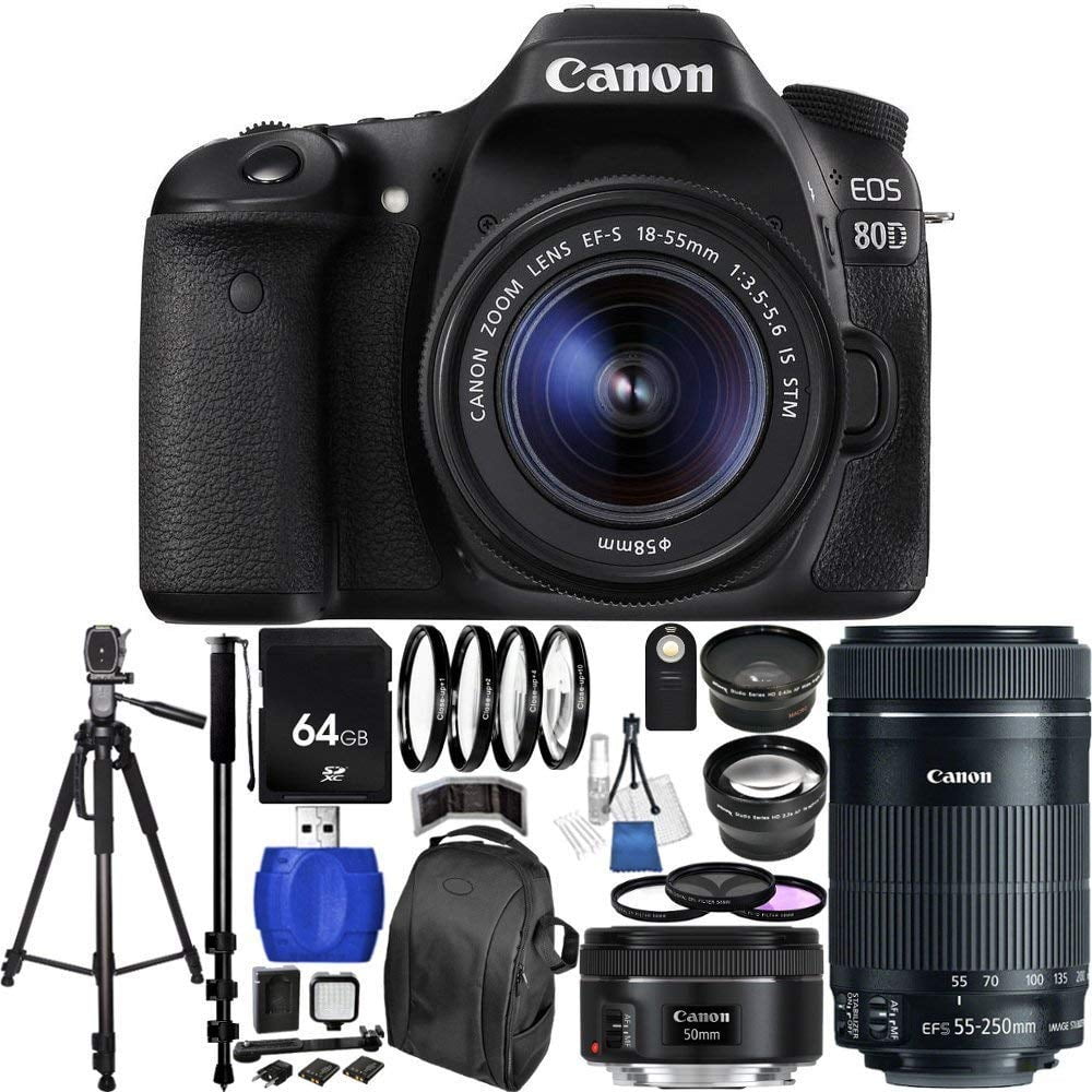 Appareil photo reflex numérique Canon EOS 80D avec 18-55mm f / 3.5-5.6 ...