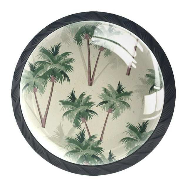 4 Pcs Tropical Palm Trees Knobs for Kitchen Cabinet Cupboard Dresser ...