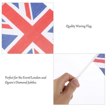 Anley British Union Jack Stick Flag Great Britain 5x8 inch Handheld ...