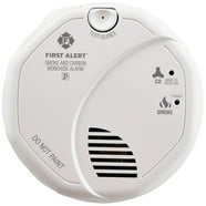 First Alert BRK 7010B Hardwired Photoelectric Smoke Alarm with Battery ...