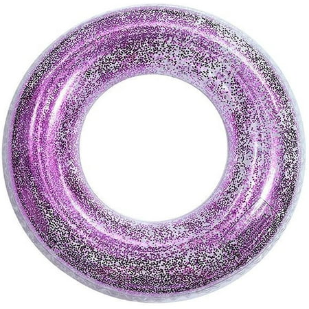 Clear Sequin Swim Ring, Inflatable Tube Swim Tube Glitter Swim Ring for ...