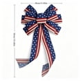 2 Pack 4th of July Decor Bow for Wreath,Red White Blue Stripe Stars ...