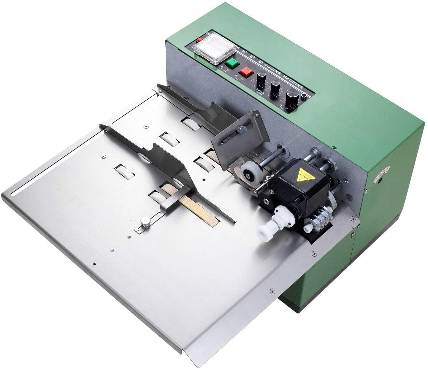 INTBUYING 110V Auto Dry Ink Batch Coding Machine Printing Date Coder MY-380F WIDEN MODE ...