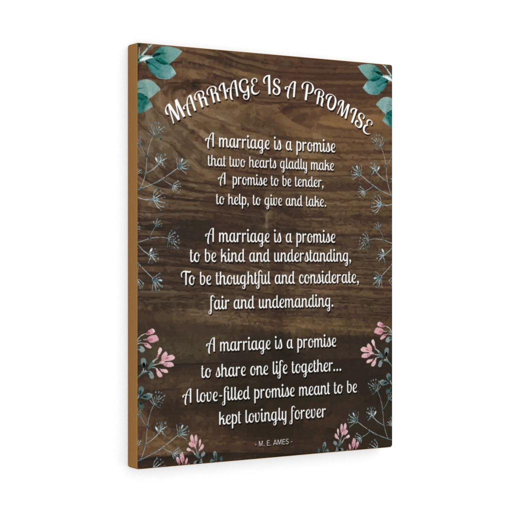 Marriage is a Promise Motivational Inspirational Wall Decor for Home ...