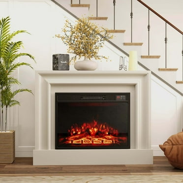 "e-Flame USA 26"" Curved Electric Fireplace Insert with Remote Control ...