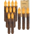 12 Pcs 6.5'' Real Wax Primitive Candles with Timer,Auto-On 6 Hours and ...