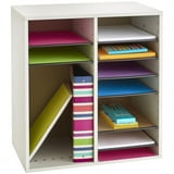 Safco Grey 16 Compartment Wood Adjustable File Organizer - Walmart.com