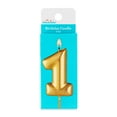 (6 pack) Gold Number 1 Birthday Candle, by Way To Celebrate - Walmart ...