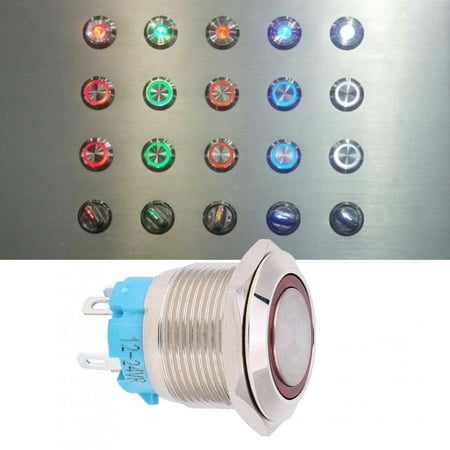 Metal Button Switch, Rust-Proof 19mm Push Button Switch, 1NO Corrosion ...