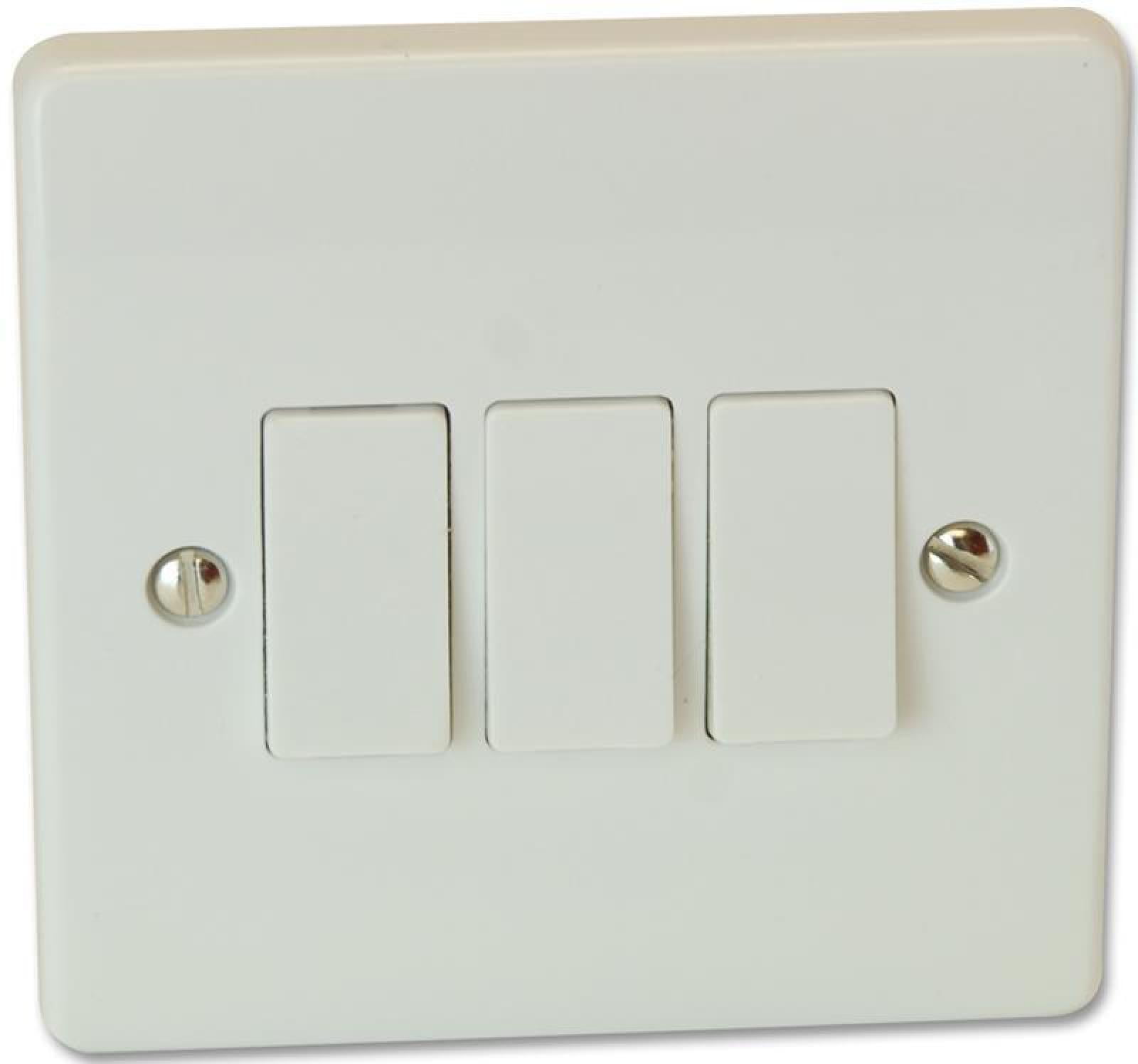 CLICK - 3 Gang 2 Way 10A Light Switch - Walmart.com