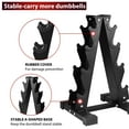 BalanceFrom 100LB Rubber Hex Dumbbell Set, 5-20 lbs Pairs, A-Frame Rack ...
