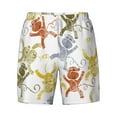 Picia Cartoon Monkey pattern Mens Swim Trunks with Compression Liner ...