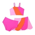 CPNG Girls' 2-Piece Color-Block Swimsuit Set – Adjustable Double-Strap ...