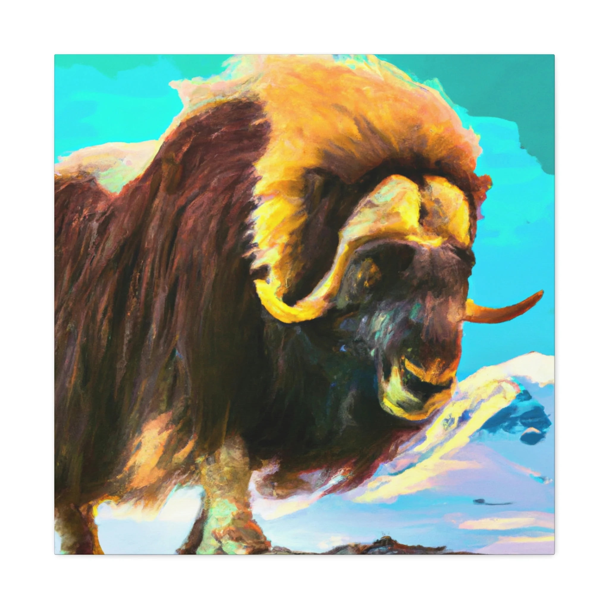 Musk Ox Pop Art - Canvas - Walmart.com