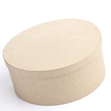 Factory Direct Craft Unfinished Paper Mache Oval Boxes with Lids ...
