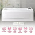 MUZZ 67" Whirlpool Air Massage Bathtub,Rectangular Water Jets Bath ...