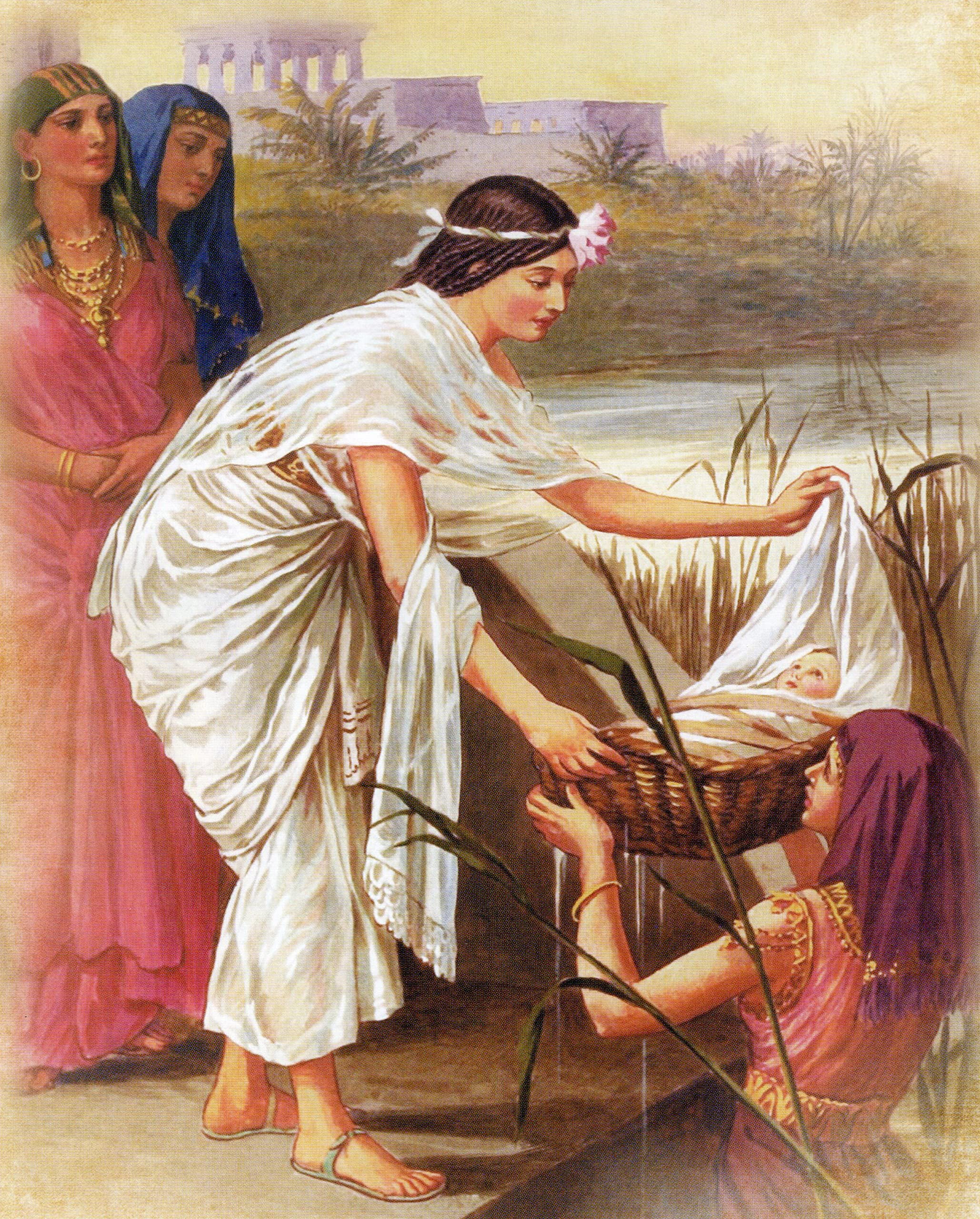 Catholic print picture - Birth of Moses 2T - 8" x 10" ready to be ...