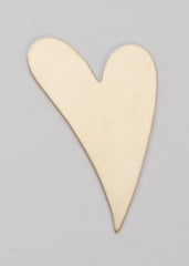 Brass Funky Heart, 24 Gauge, 1-1/2 by 1 Inch, Pack of 144 - Walmart.com