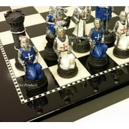 Medieval 32 Pieces Chess Men Set with 17" Board, Red & White Armored ...