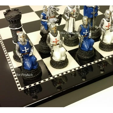 Medieval Times Crusades 32pc Armored Warrior Knight Chess Set with ...