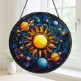 Astrology Sky Symbols Glass Suncatcher Round Window Hanging, Spiritual ...