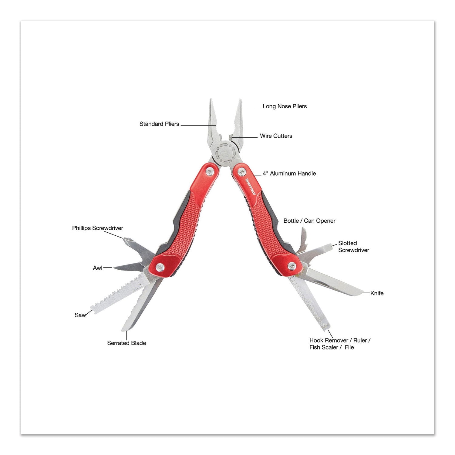Great Neck Saw Mfg. 15-in-1 All-purpose Stainless Steel Tool With Belt ...