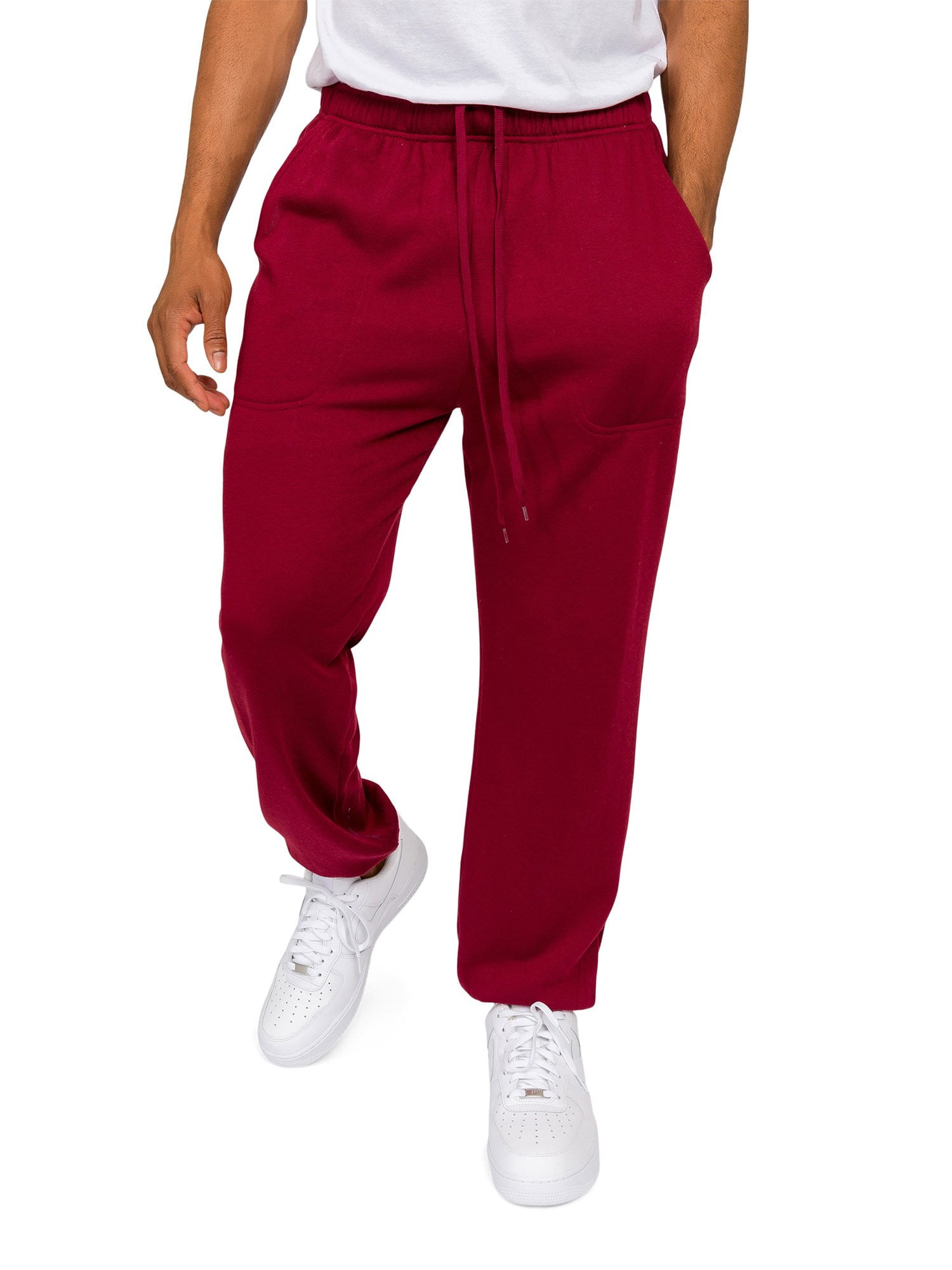 Victorious Men's Lightweight Fleece Drawstring Elastic Cuff Sweatpants ...