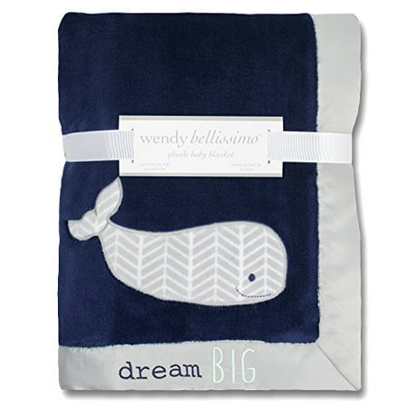 Wendy Bellissimo Super Soft Plush Baby Blanket - Whale Baby Blanket ...