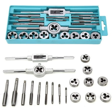 SHTKUYING 20 PCS Tapping Tool Set of Steel Taps and Dies, Thread Screw ...