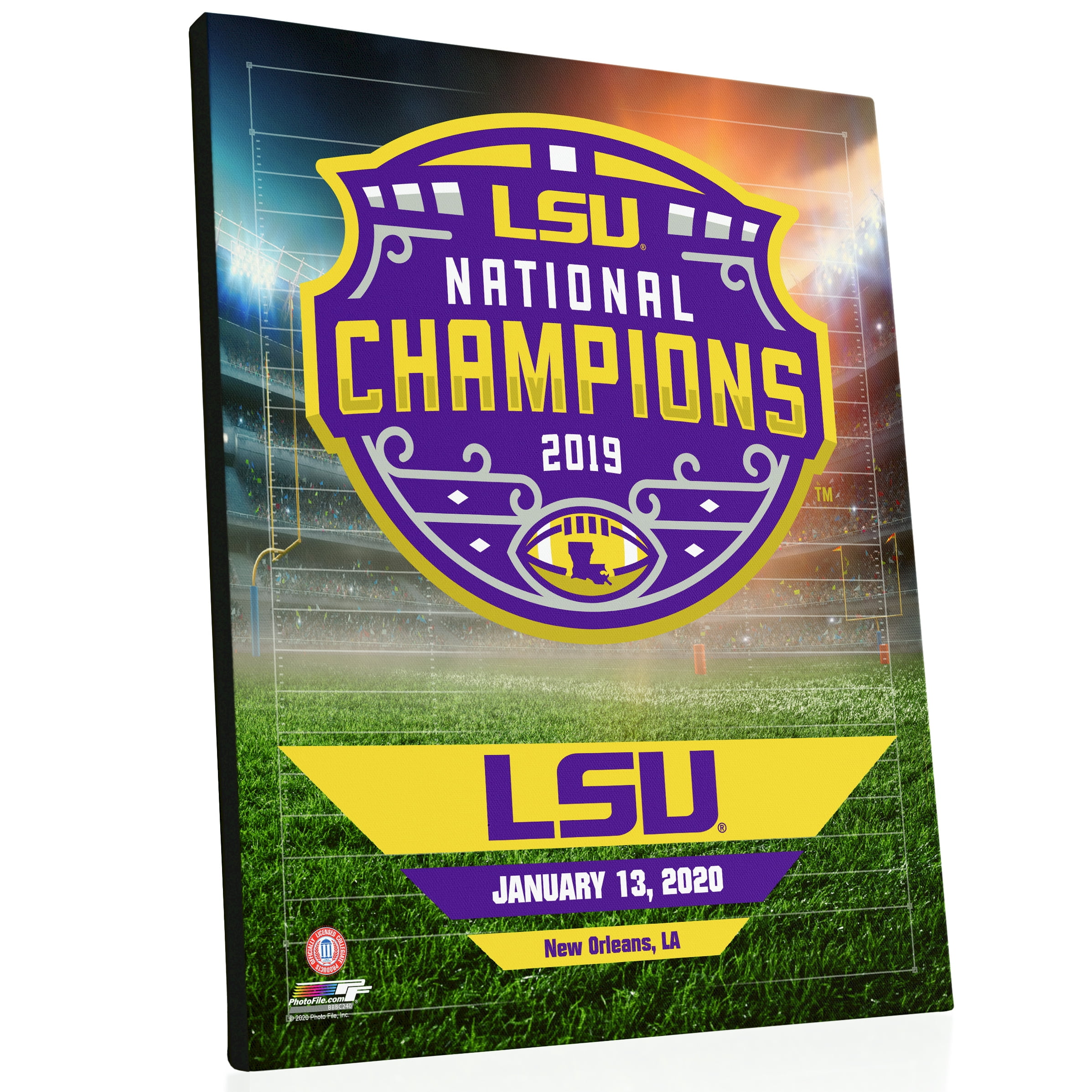 LSU Tigers 2019 National Champions Team Logo with Score 16"x20 ...