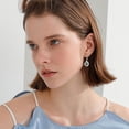 925 Sterling Silver Pearl Leverback Earrings Dangle Drop Jewelry Gifts ...