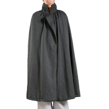INCERUN Vintage Men Poncho Fleece Coat Jacket Cloak Cape Shawl Scarf ...
