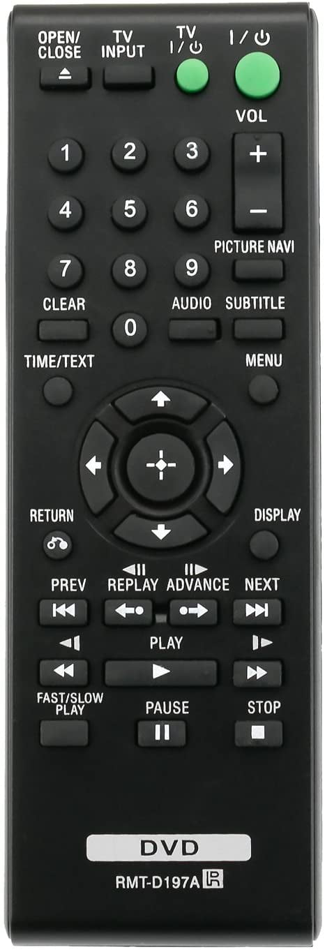 Replacement RMT-D197A CD DVD Player Remote Control Fit for Sony DVP ...