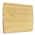 Bamboo Cutting Board for Kitchen, Wooden Butcher Block with Juic e ...