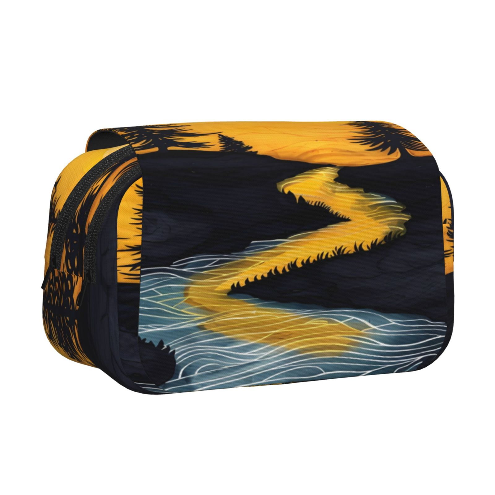 Easygdp Sunset River Pine Trees para Estuche de Lápices con Tapa Flip ...