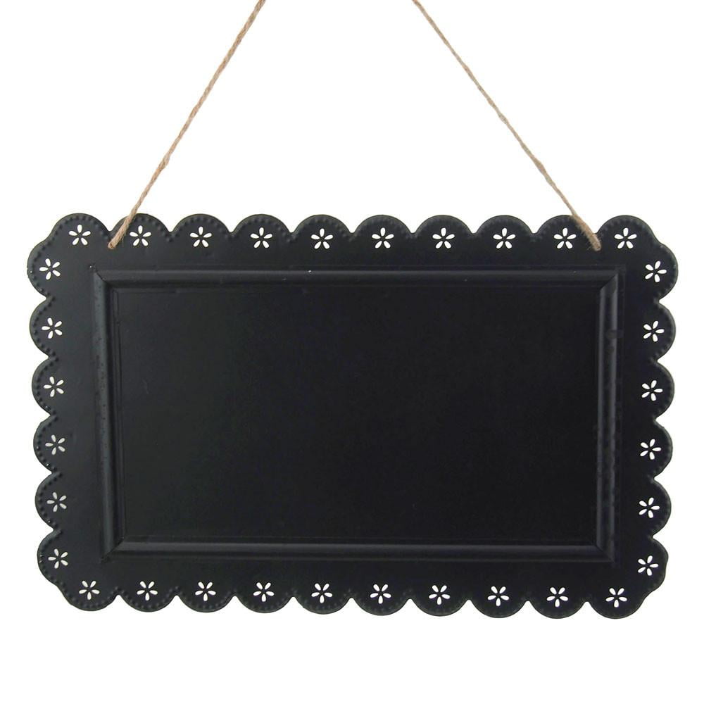 Metal Chalkboard Frame Sign withe Eyelet Edge, Black, 15-Inch - Walmart.com
