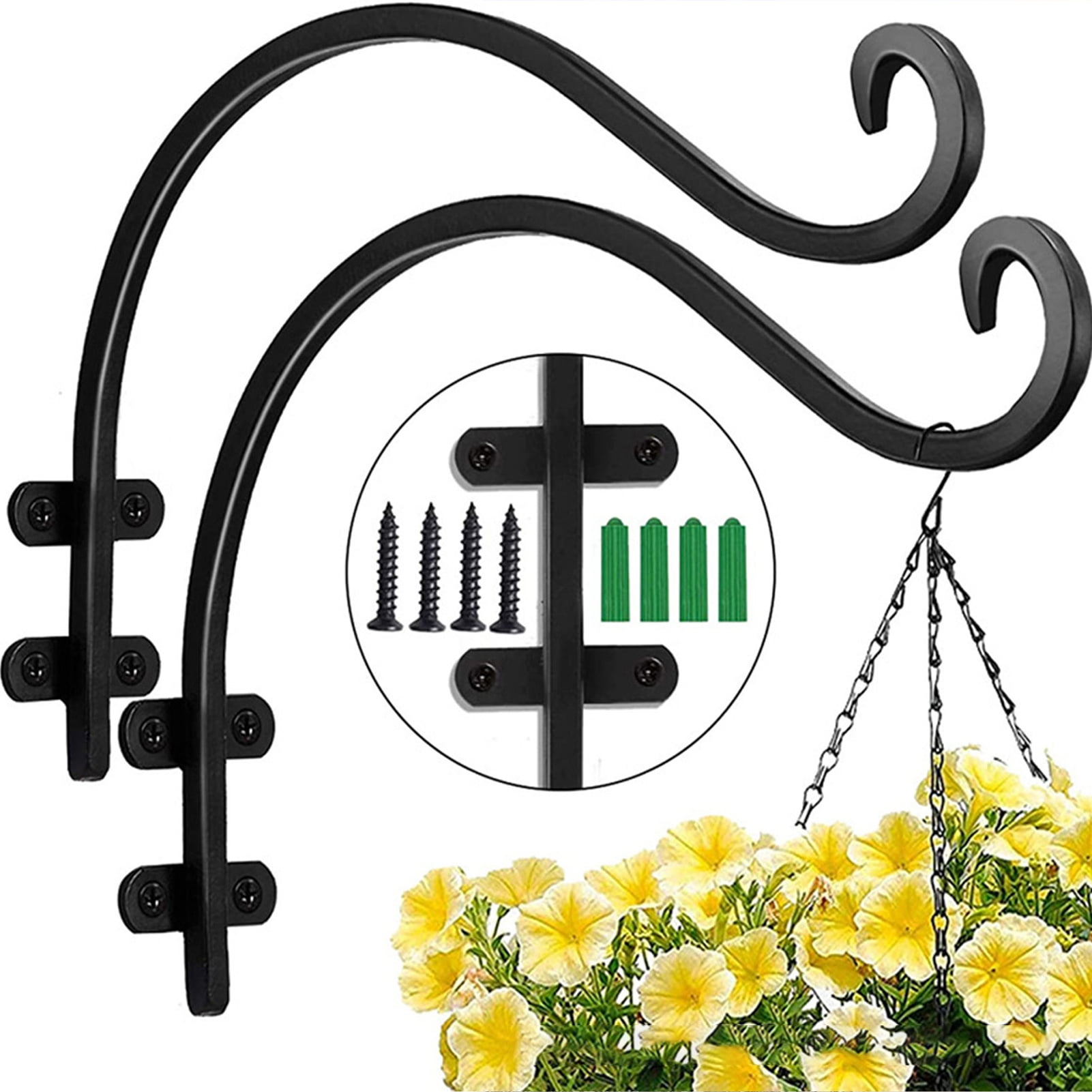 Washranp Multi-Use Hanging Hook Kit,Heavy Duty Hang Flower Baskets Bird ...