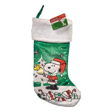 Peanuts Character Satin Christmas Stocking XL with Fur Cuff, 22-Inch ...