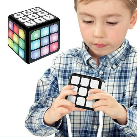 Sjq Flashing Cube Electronic Memory Brain Game 4-in-1 Handheld Game Toy ...