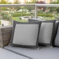 Black Retro Greek Key Outdoor Waterproof Throw Pillow Covers 24x24 Set ...