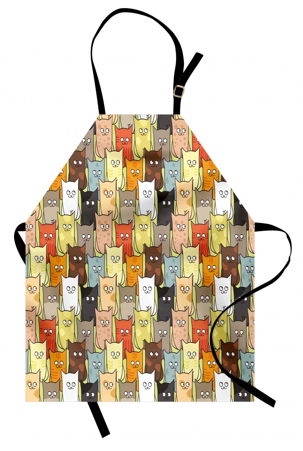 Cats Apron Funny Cute Colorful Graphic Kittens Cartoon Style Boys Girls ...